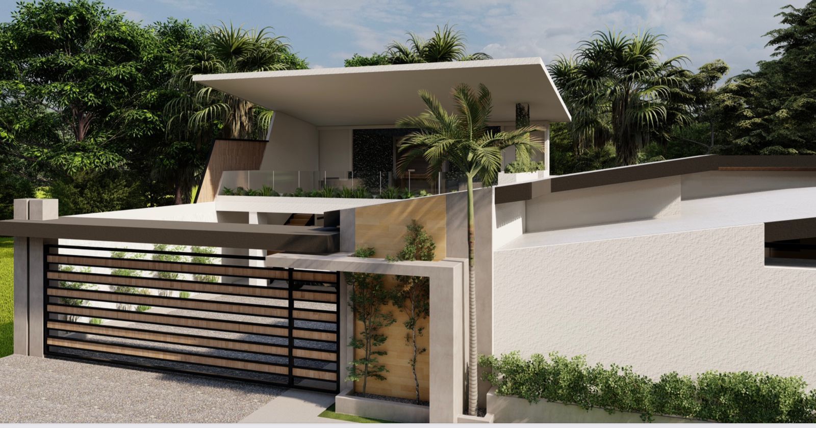 New Construction Tropical Contemporary Home